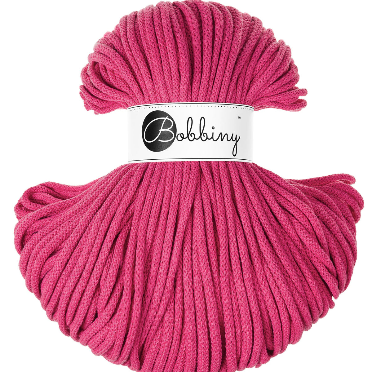 DOPAMINE PINK Premium 5 mm. mjukt bomullssnöre – Mamma Mia Garn